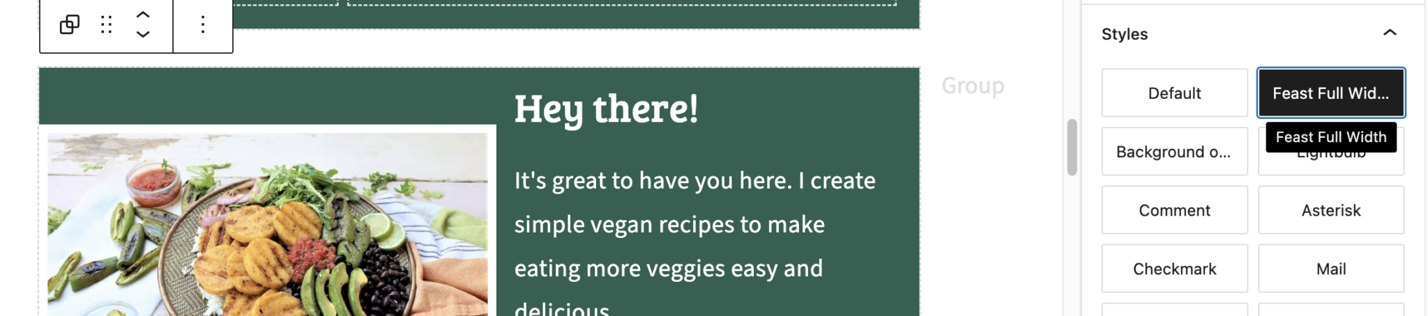 Using Blocks & Patterns (Feast+) - Feast Design Co.